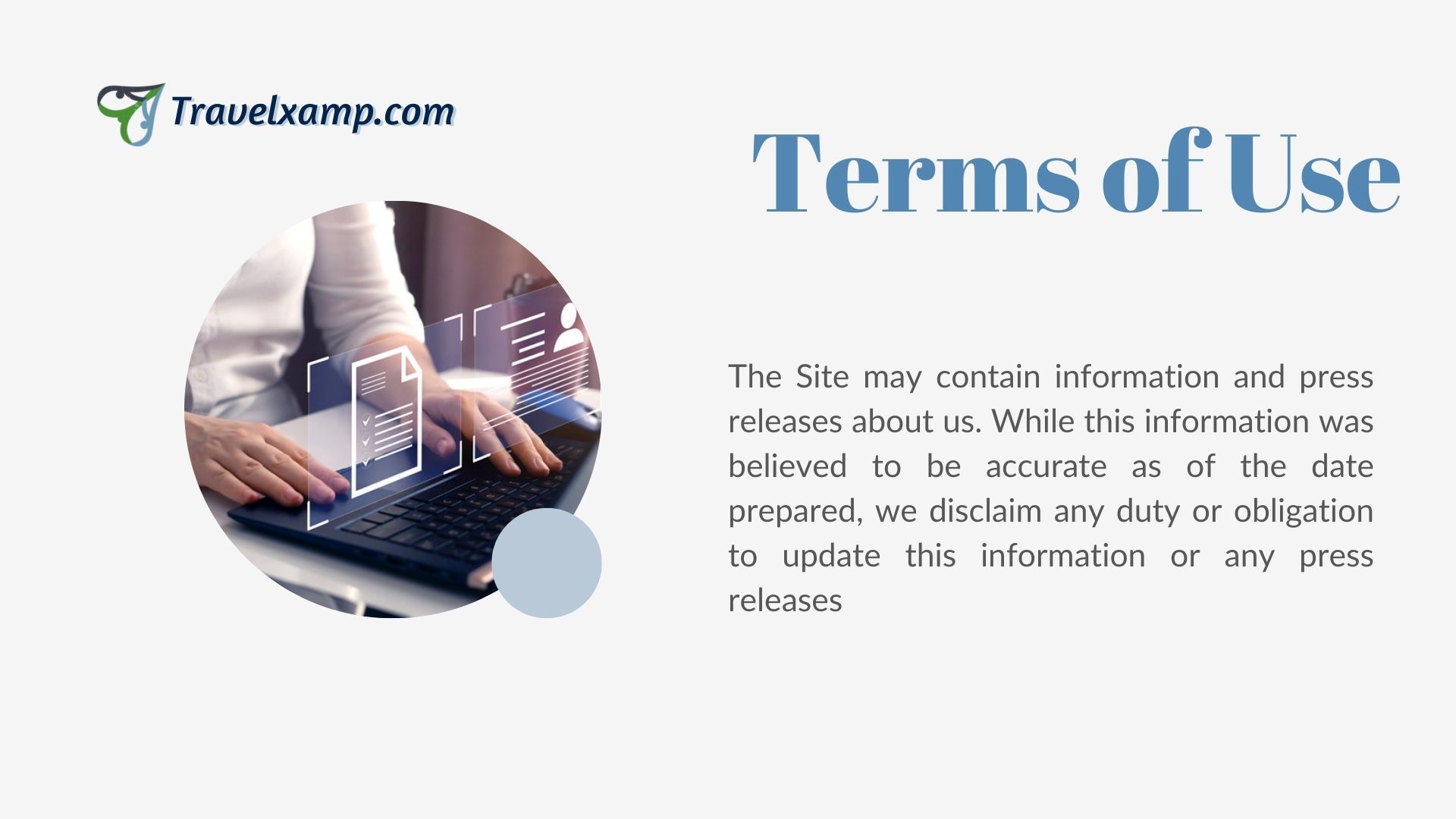 Terms of Use - Travel Xamp